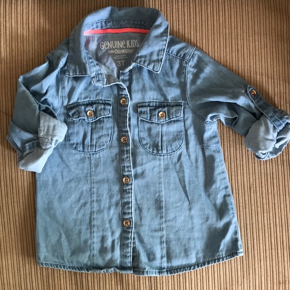 OshKosh B'gosh | Shirts & Tops | Genuine Kids Jean Button Up | Poshmark